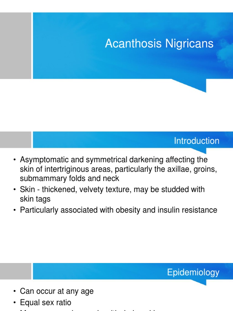 Acanthosis Nigricans | PDF | Insulin Resistance | Metabolic Syndrome