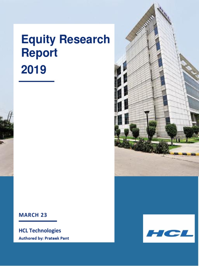 HCL Tech Equity Research Report PDF | PDF | Equity (Finance) | Cost Of ...
