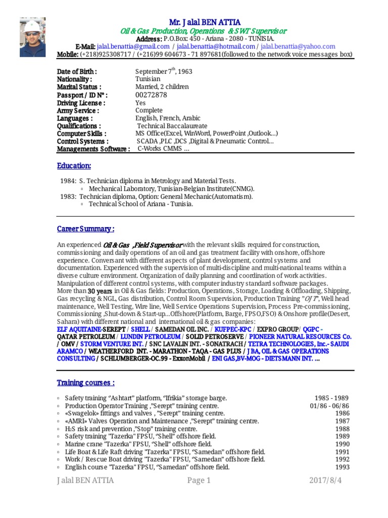 Jalal Ben Attia - Update en - CV | PDF | Business