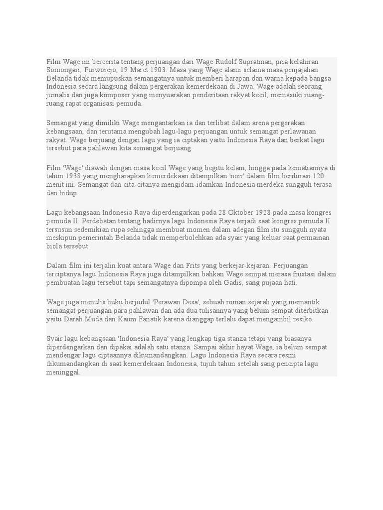 Resensi Film Wage | PDF