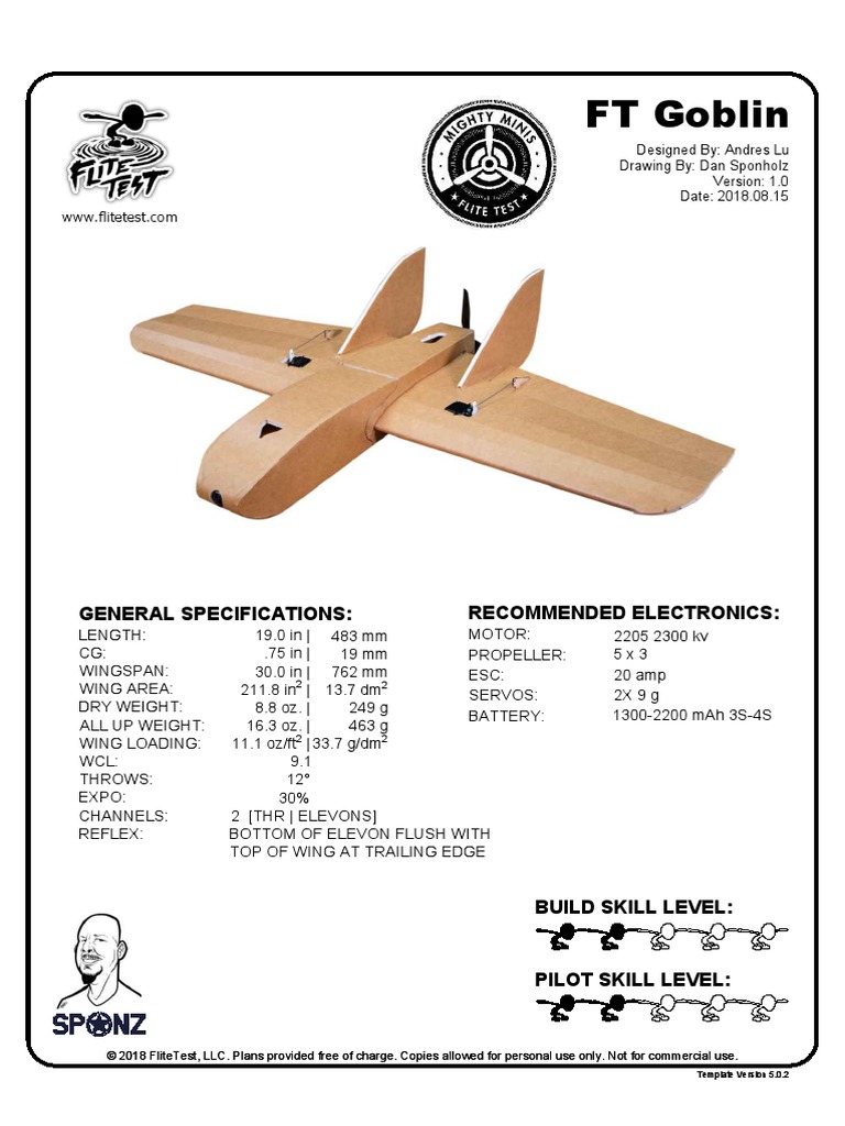 FT Goblin Full Size | PDF | Aerospace Engineering | Aircraft