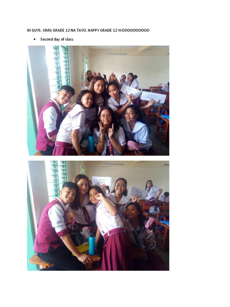 Exciting Start to Grade 12 Classes | PDF