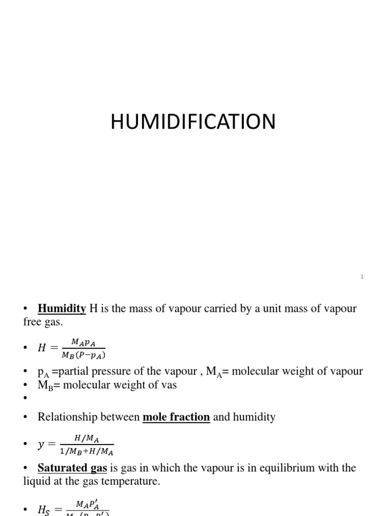 Humidification | PDF | Humidity | Relative Humidity