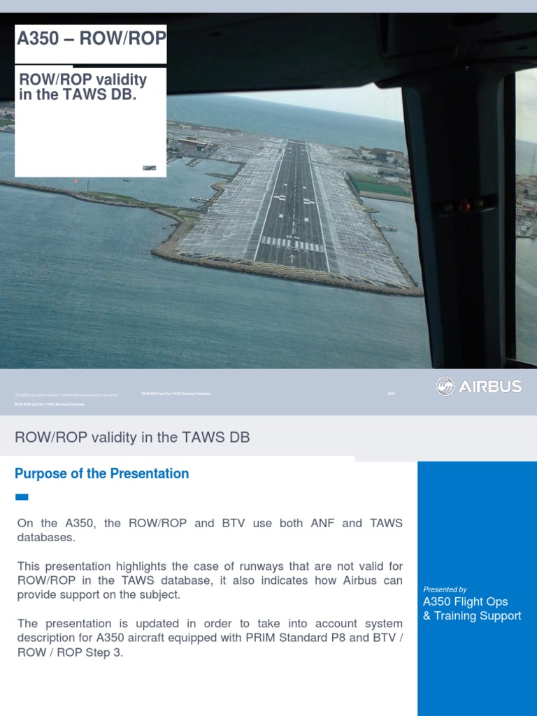 ROW-ROP Validity in The TAWS Database | PDF | Airbus | Aircraft