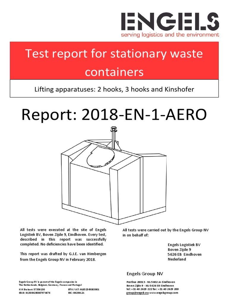 Test Report for Aero Waste Containers | PDF | Physics | Physical Quantities