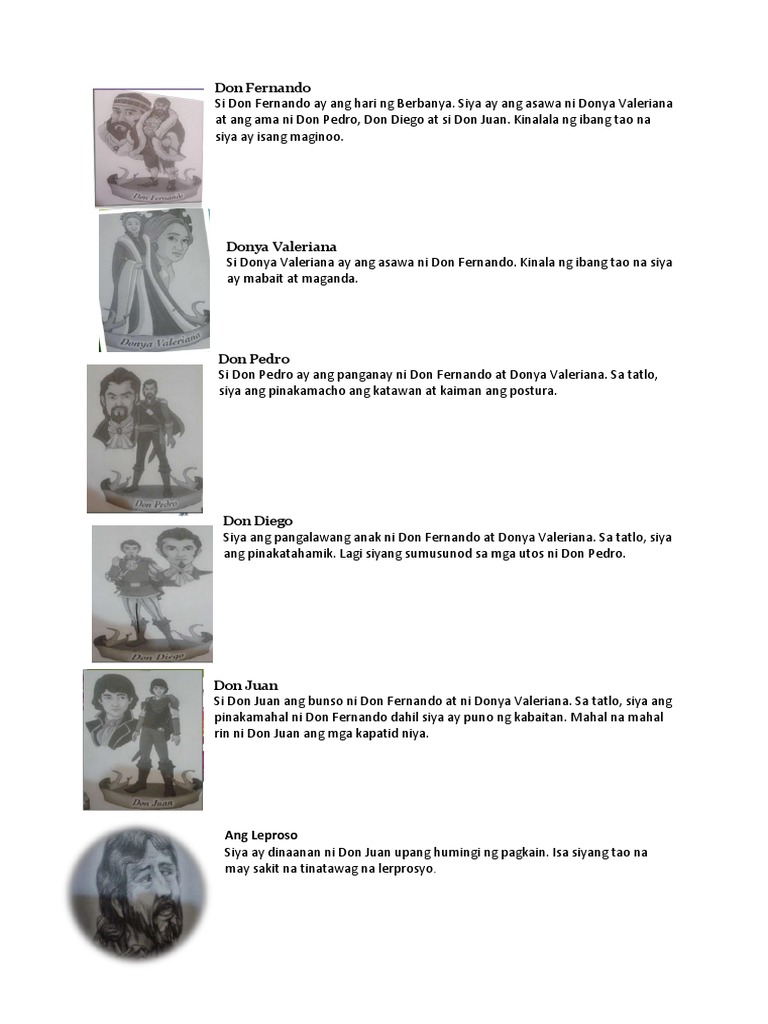 Ibong Adarna Characters | PDF