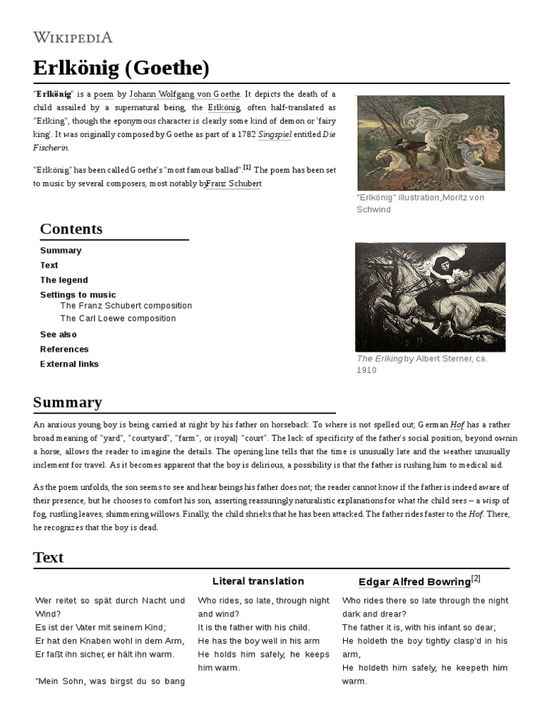 Erlkönig (Goethe) | PDF | Musical Compositions | Music Theory