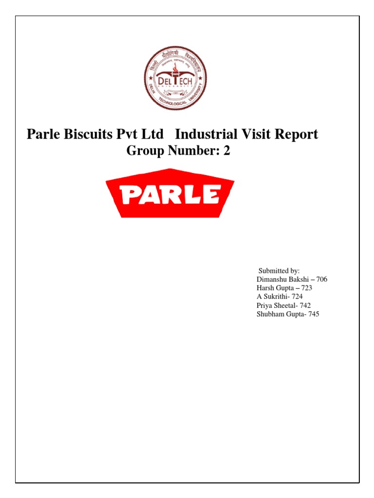 Parle Biscuits Pvt Ltd Visit Report | PDF | Candy | Confectionery