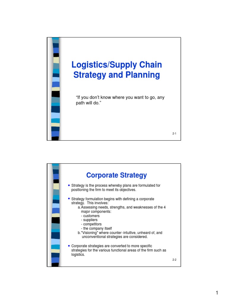 Logistics Strategy and Planning Overview | PDF | Logistics | Strategic ...