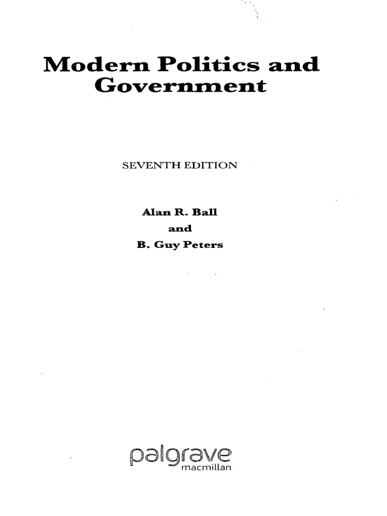 Modern Politics and Government: Seventh Edition | PDF | Political ...