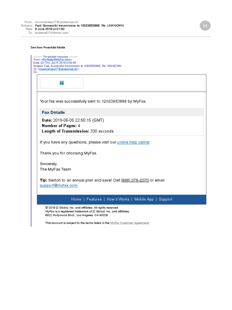 Confirmation Fax To OMB | PDF