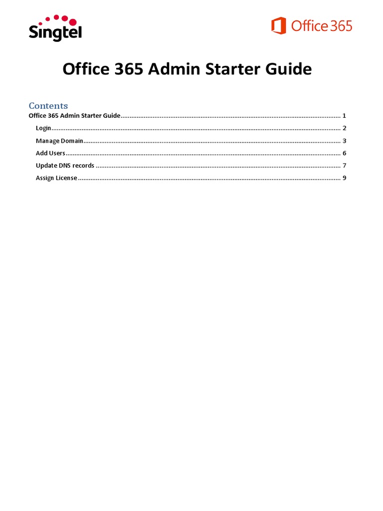 Admin User Guide | PDF | Domain Name | Office 365