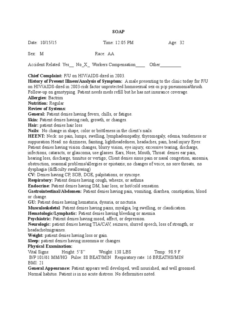 Soap For Follow On Hiv-Aids #7 | PDF | Hiv/Aids | Medicine