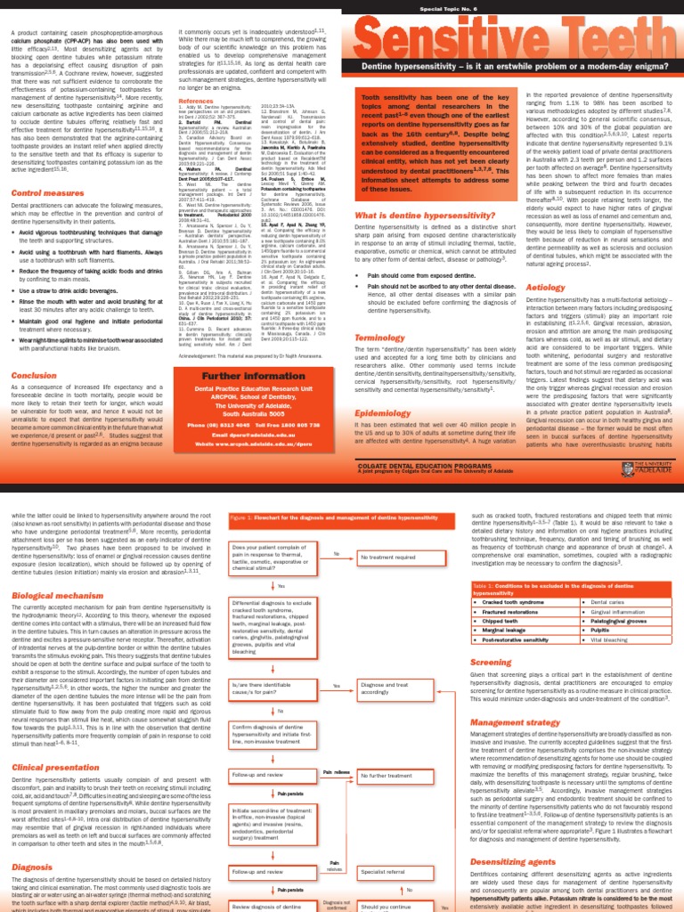 Sensitive Teeth - Understanding Dentine Hypersensitivity | PDF | Dentin ...