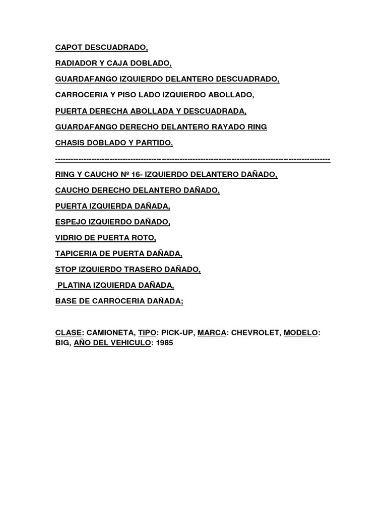 Capot Descuadrado | PDF