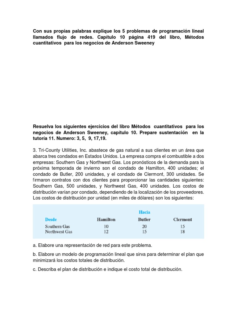 Producto 4 Ejercicios Programación Lineal | PDF | Inventario | Logística