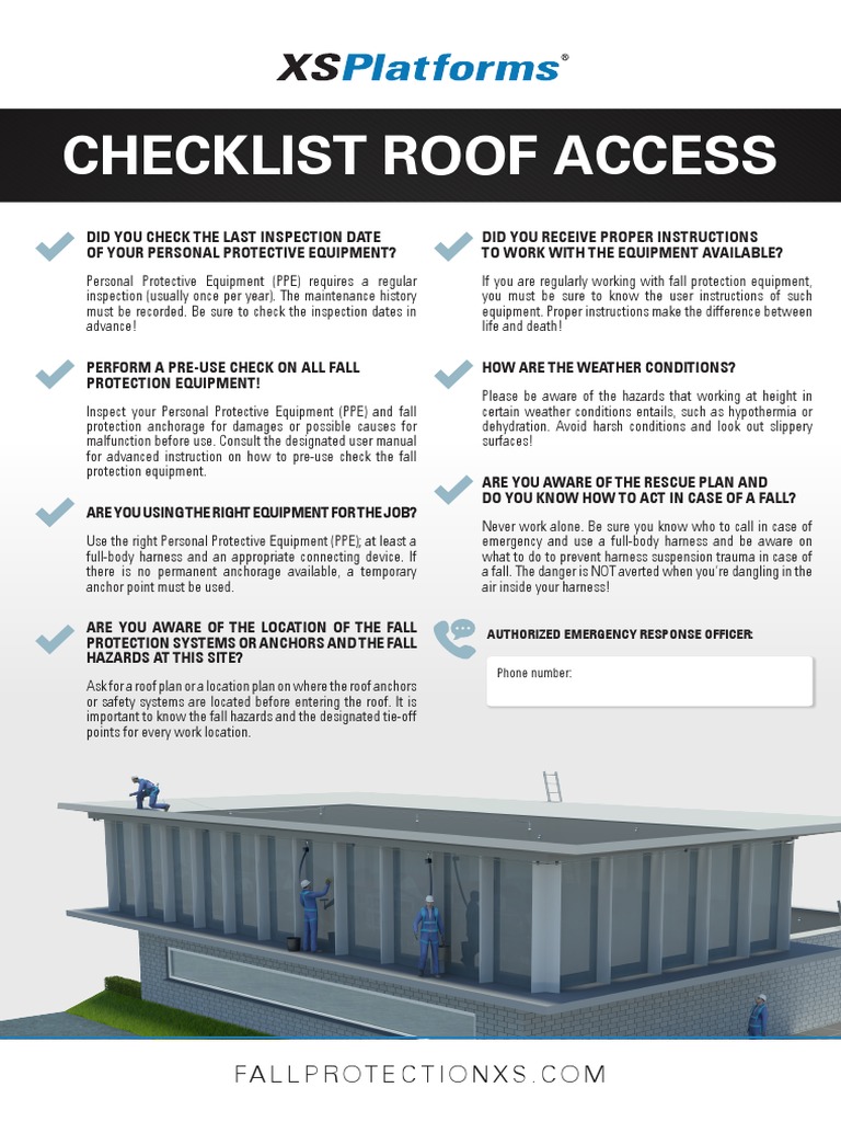 Checklist Roof Access Policy | PDF | Personal Protective Equipment ...