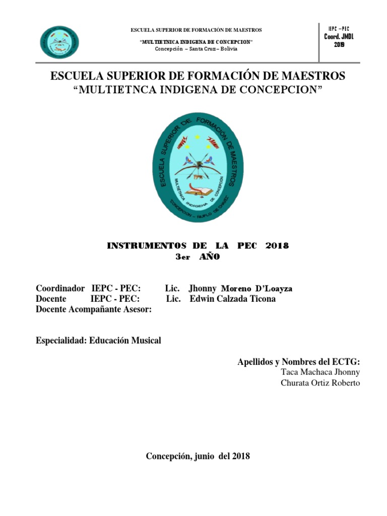 Instrumentos de Pec 3 Er Año | PDF | Salón de clases | Evaluación