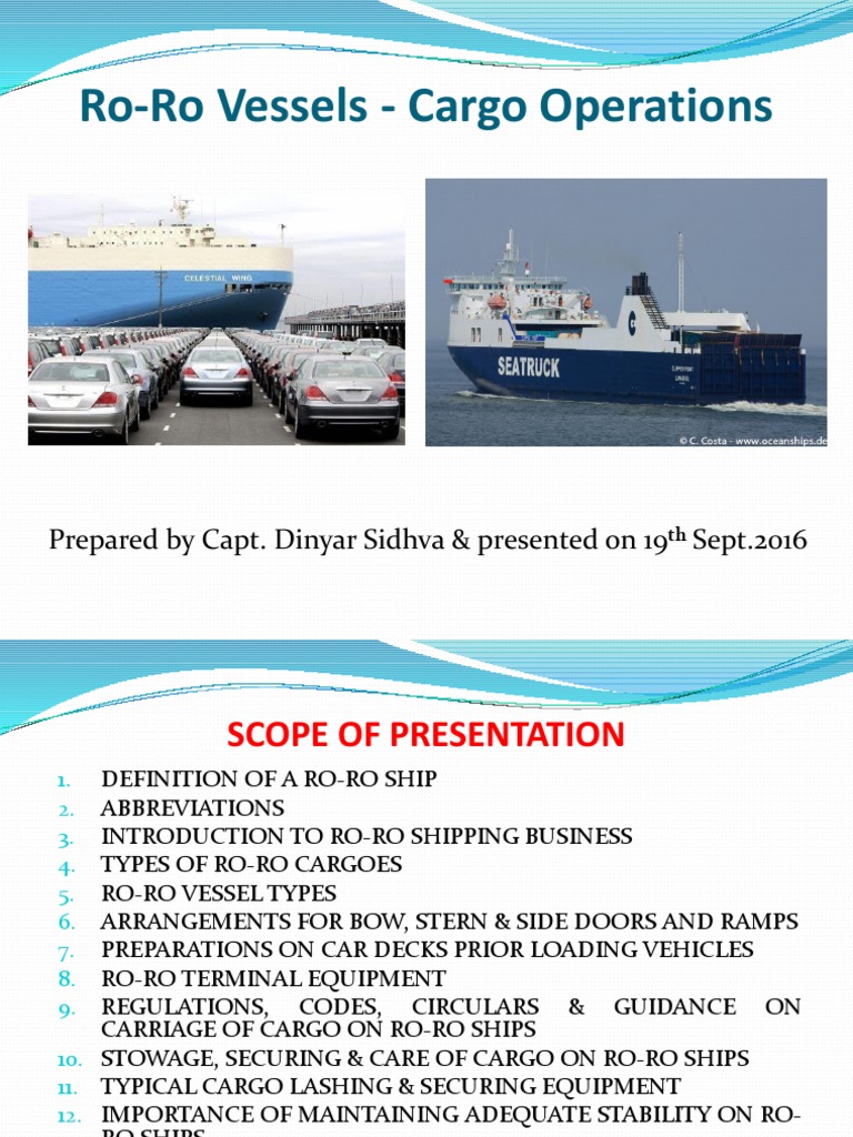 Understanding Roll-On Roll-Off (Ro-Ro) Cargo Operations | PDF ...