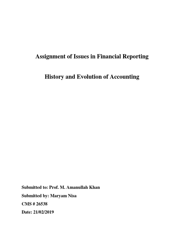 History and Evolution of Accounting | PDF | Expense | Venture Capital