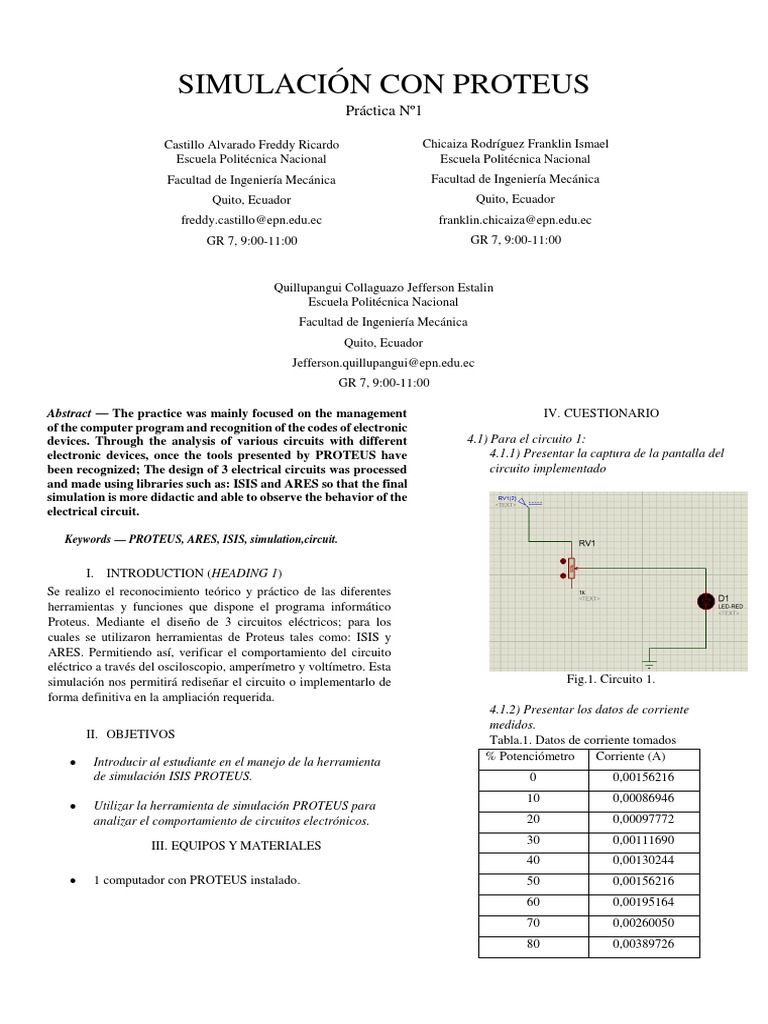 Simulación Con Proteus | PDF | Resistor | Electrónica