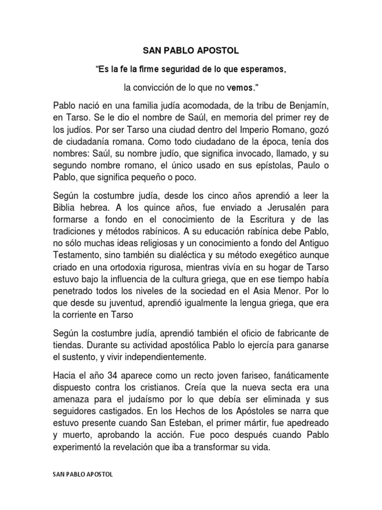 San Pablo Apóstol | PDF | Pablo el apóstol | Judios