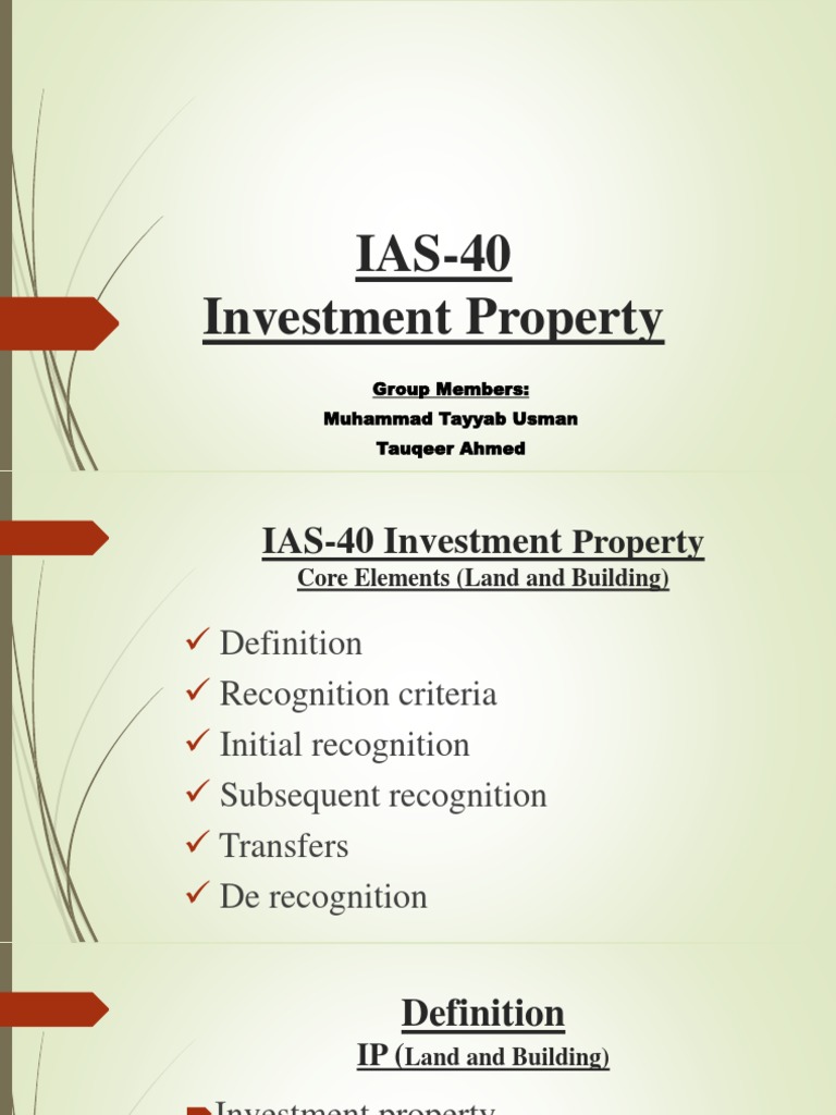 IAS-40 Investment Property Revised | PDF | Debits And Credits | Fair Value