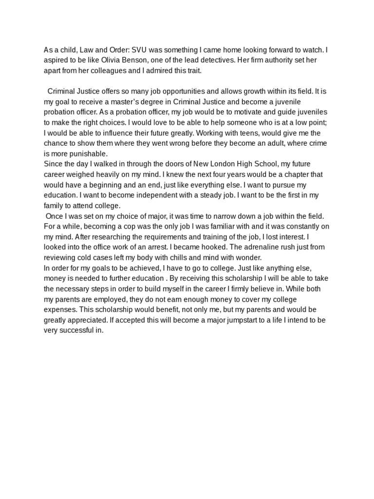 Career Goals in Criminal Justice | PDF | Criminal Justice | Crime ...