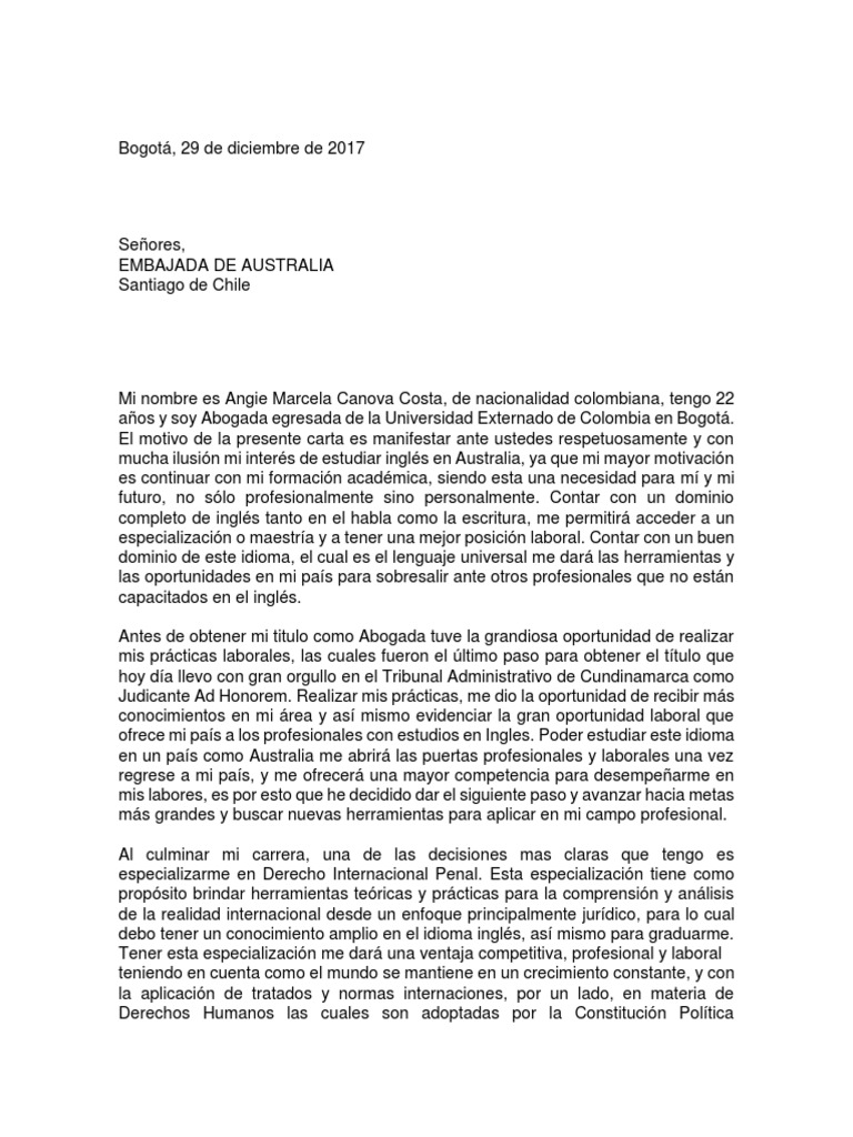 Ejemplo Carta de Intencion | PDF | Bogotá | Colombia