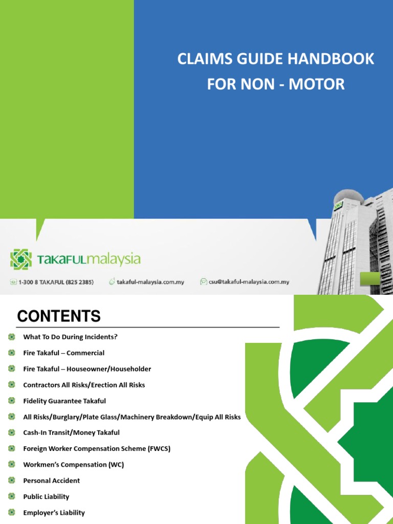 Non-Motor Takaful Claims Guide | PDF | Invoice | Receipt