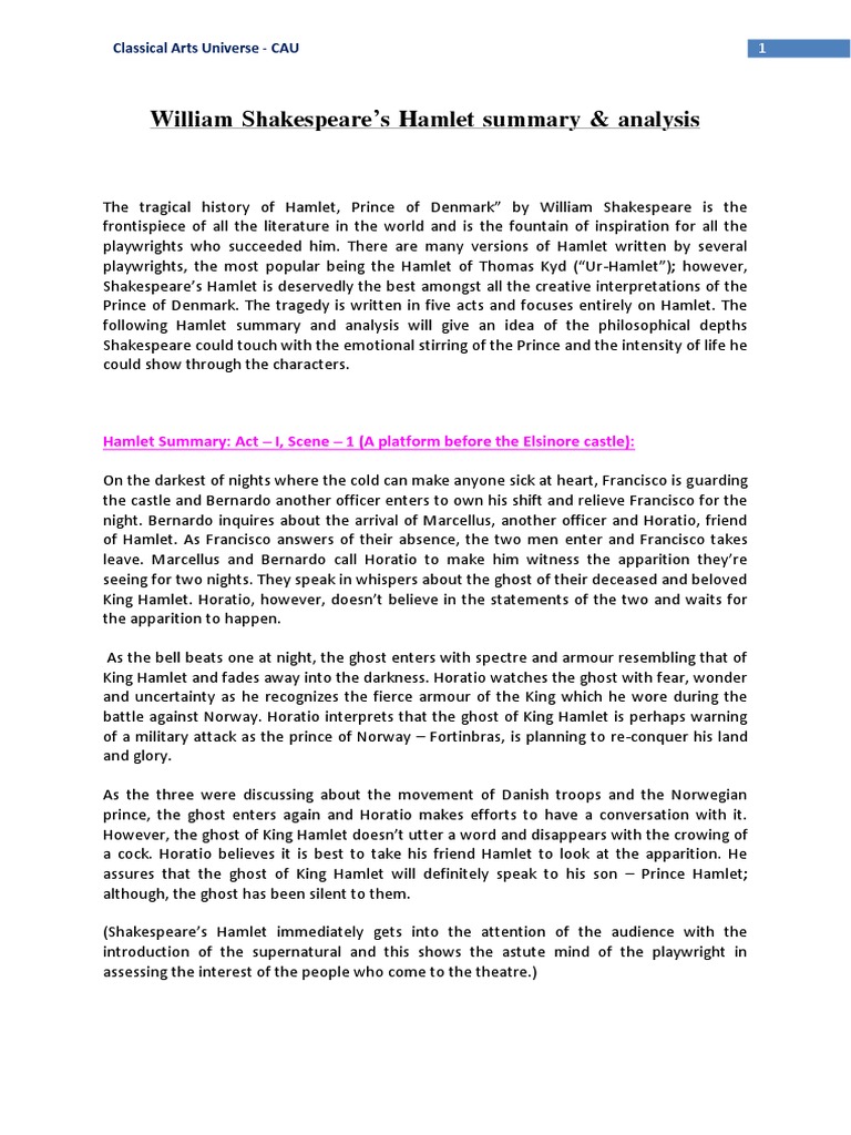 H A M L E T Download in PDF | PDF | Hamlet | Plays