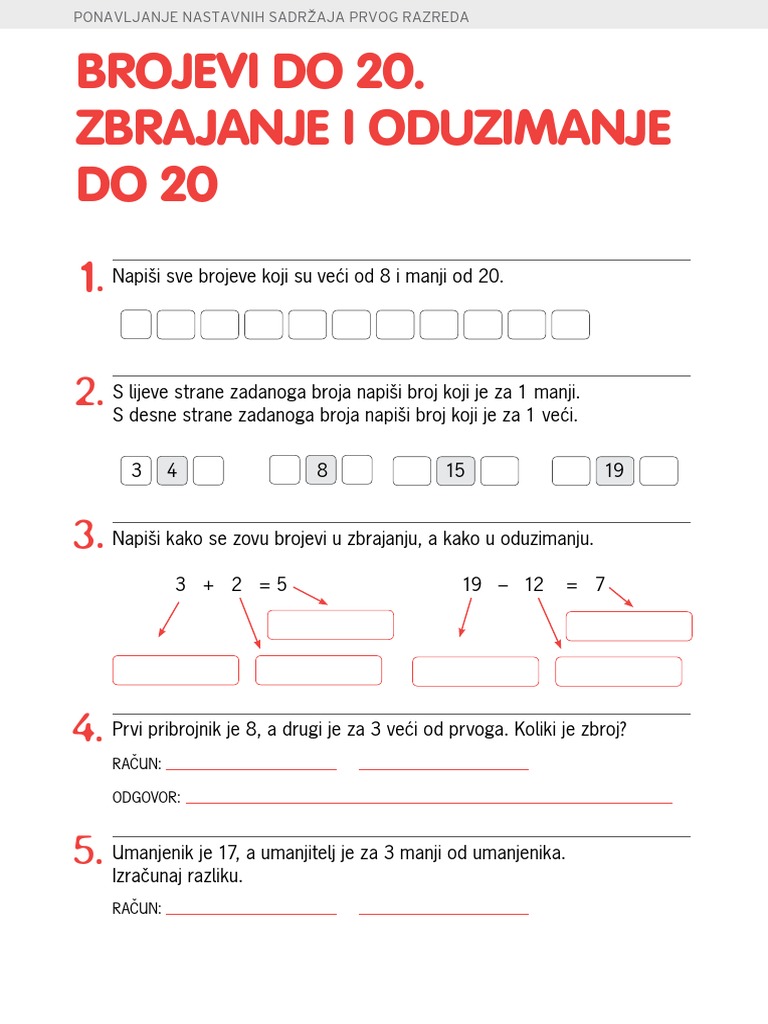 Brojevi Do 20 - STR 101-103 | PDF