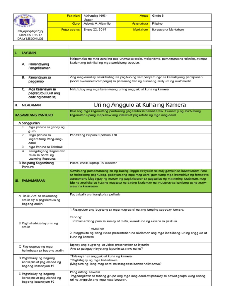 Uri NG Anggulo NG Kamera