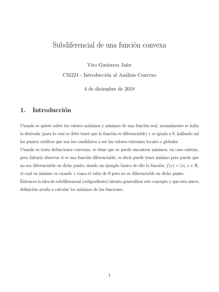 Expo Convexo | PDF | Conjunto convexo | Función (Matemáticas)