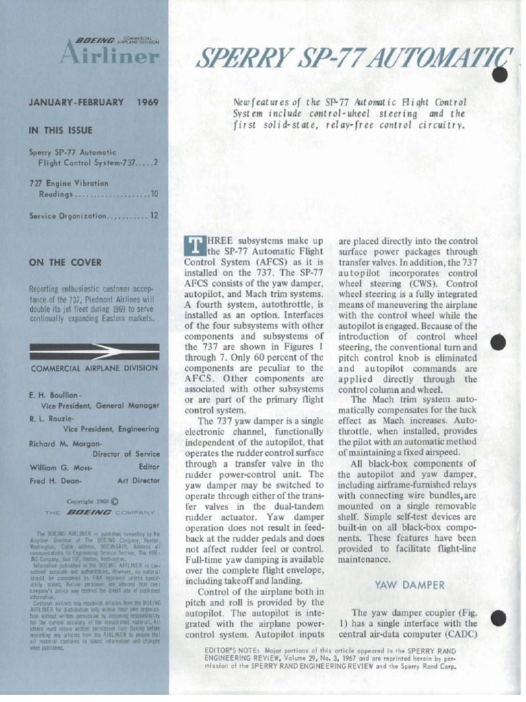 B737 AP-SP77 Manual | PDF