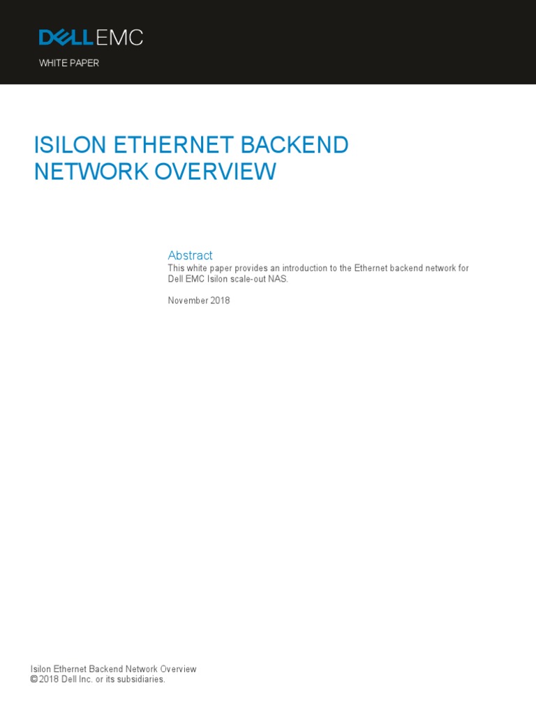 Isilon Ethernet Backend Network Overview PDF | PDF | Computer Network ...