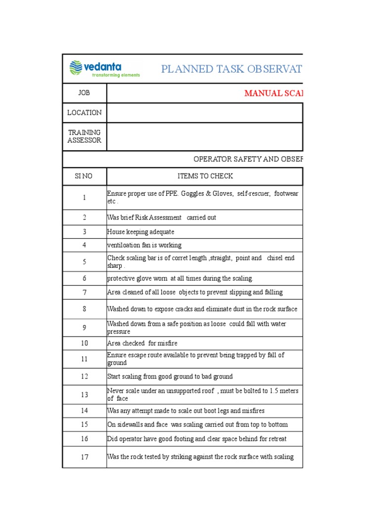 Planned Task Observation Report: Manual Scaling | PDF | Personal ...