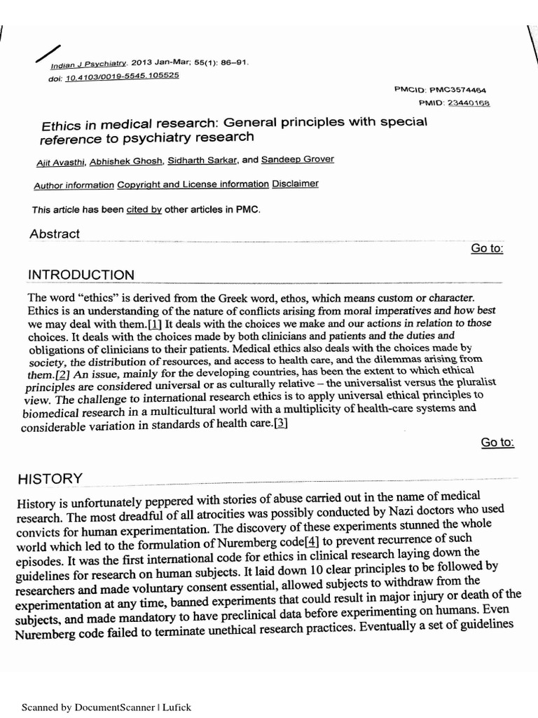 Ethics in Research | PDF
