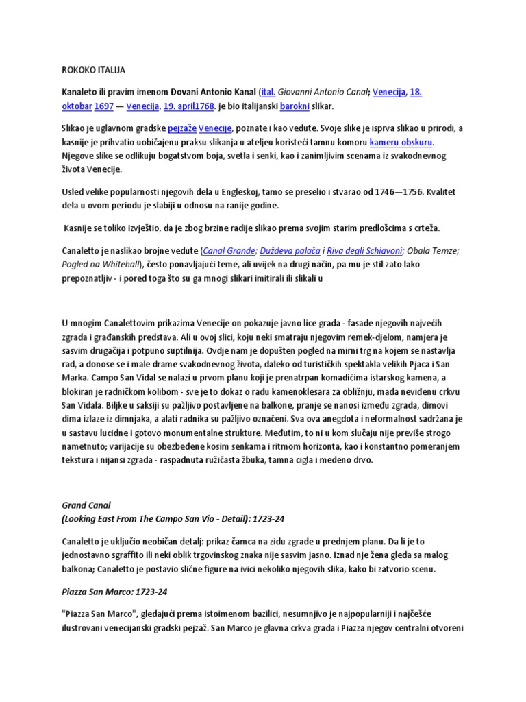 Rokoko Italija | PDF