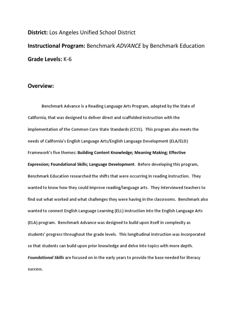 Benchmark Advance by Benchmark Education | PDF | Phonics | Fluency