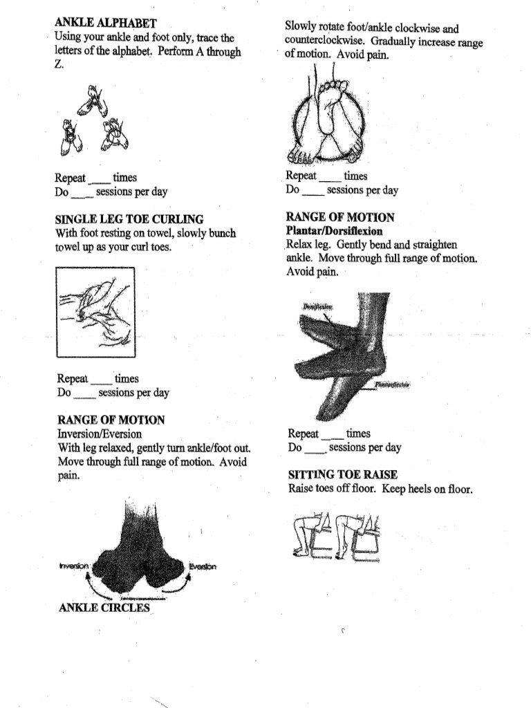 Medical I.I Center: Ankle Alphabet | PDF | Foot | Ankle