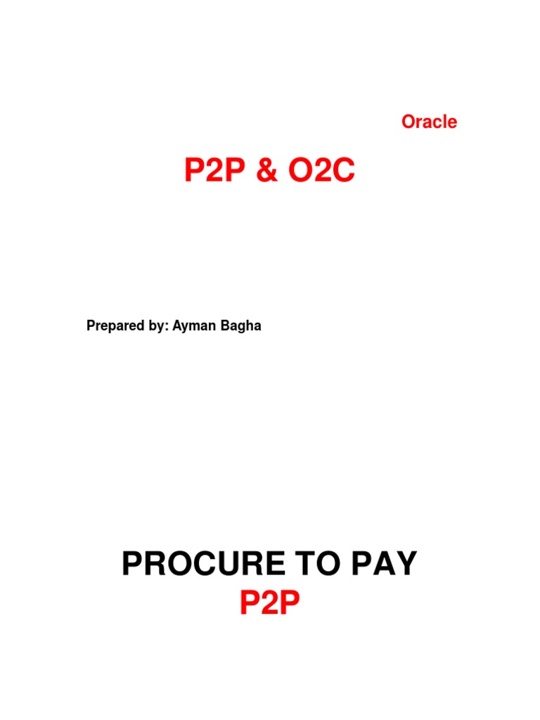 P2P O2c | PDF | Receipt | Invoice