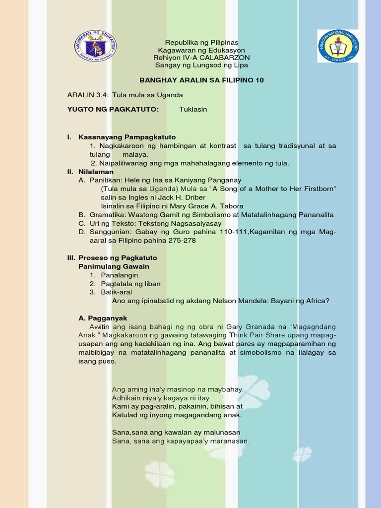 Banghay Aralin Tuklasin | PDF