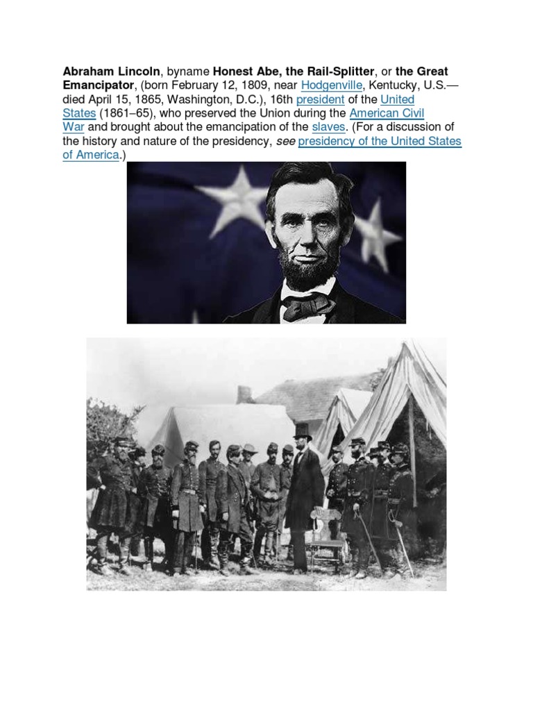 Abraham Lincoln | PDF