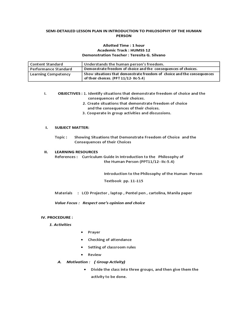 What Is Disorder in The Environment | PDF | Free Will | Lesson Plan