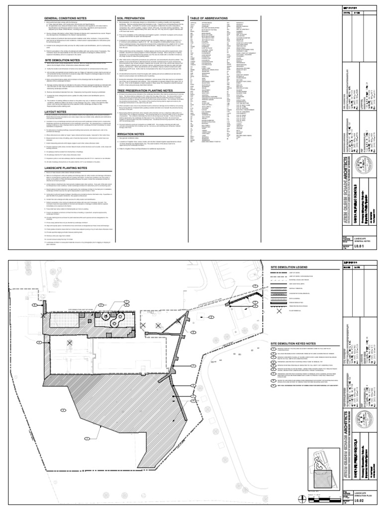 General Conditions Notes Soil Preparation Table of Abbreviations | PDF ...