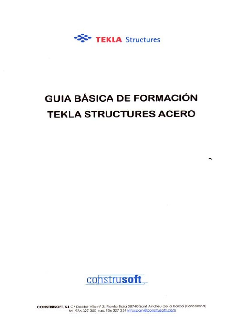 Construsoft, Manual Tekla Structures v16, Español | PDF