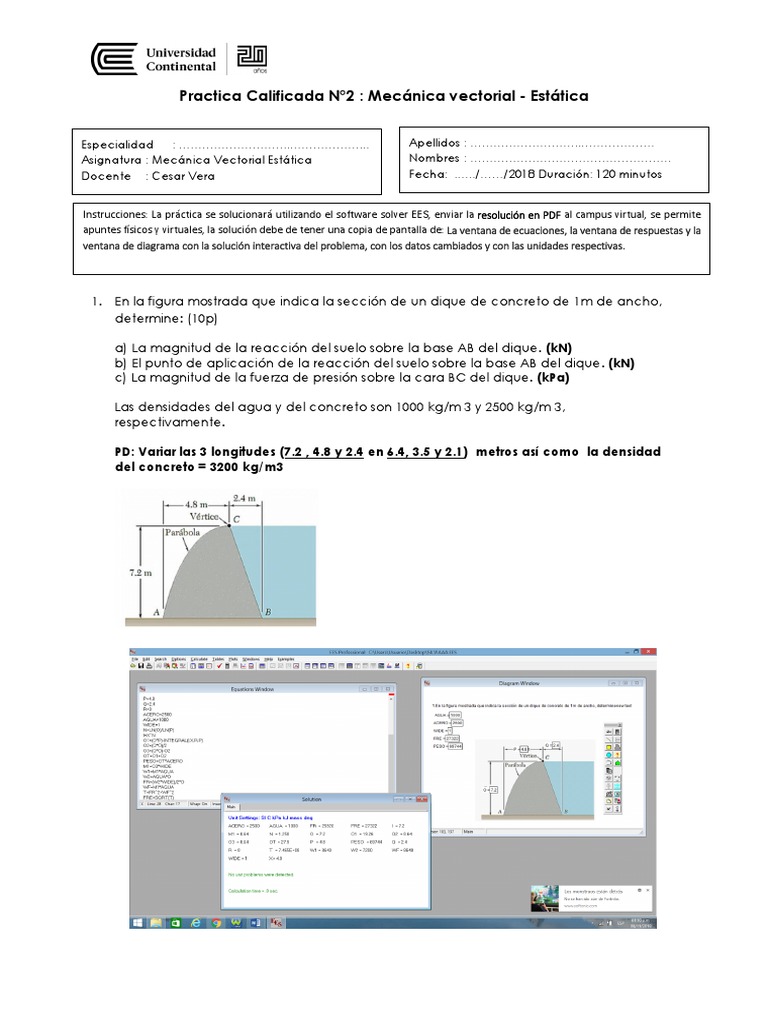 2.Práctica Calificada Estatica | PDF