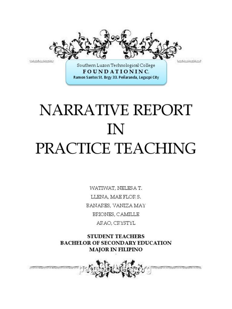 Narrative Report | PDF | Teachers | Lesson Plan