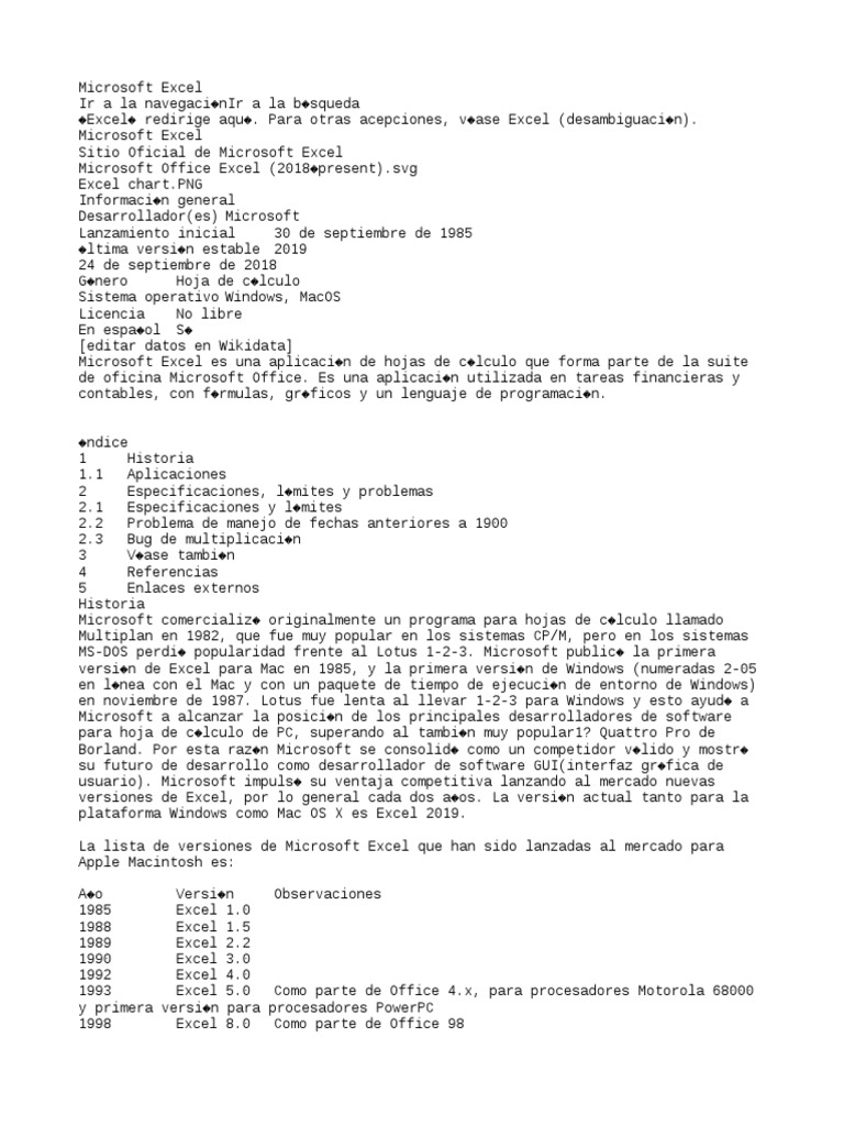 Excel Wiki | PDF | Software de oficina | Microsoft Excel